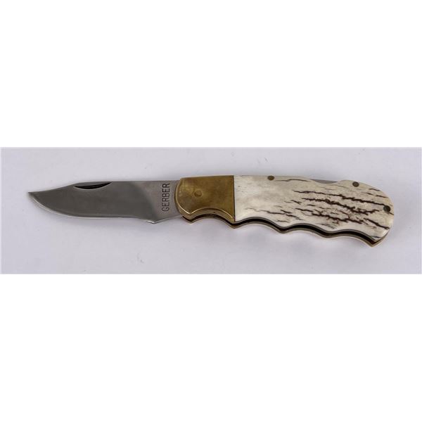 Gerber Stag Horn Handle Pocket Knife
