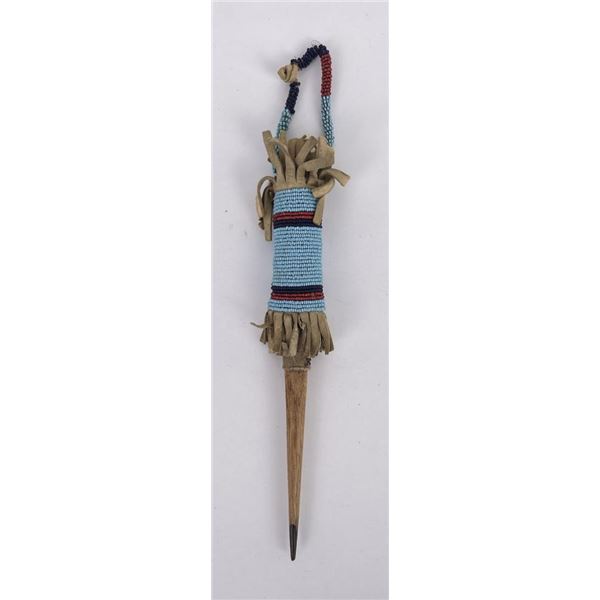 Plains Native American Indian Beaded Awl Case
