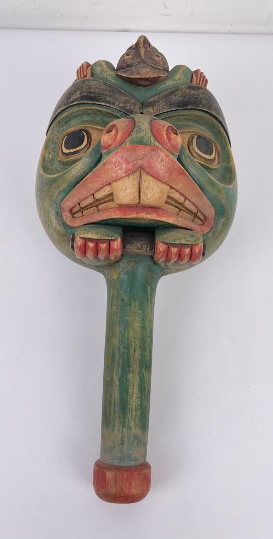 Contemporary Northwest Coast Haida Beaver Rattle