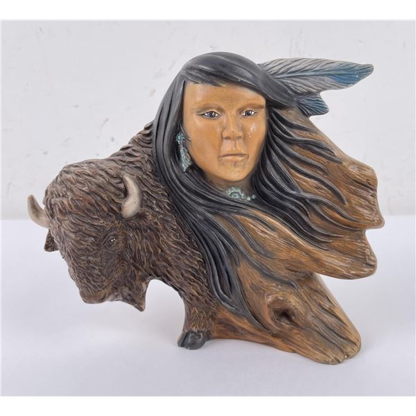 Buffalo Dreamer Native American Indian Sculpture