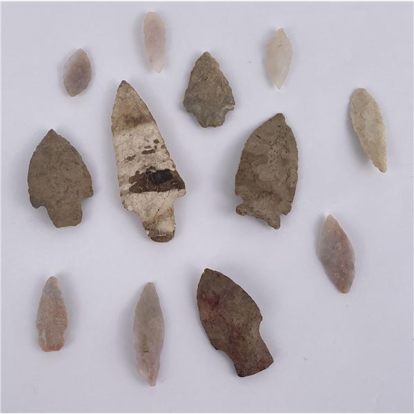 Collection of Ancient Indian Arrowhead Points