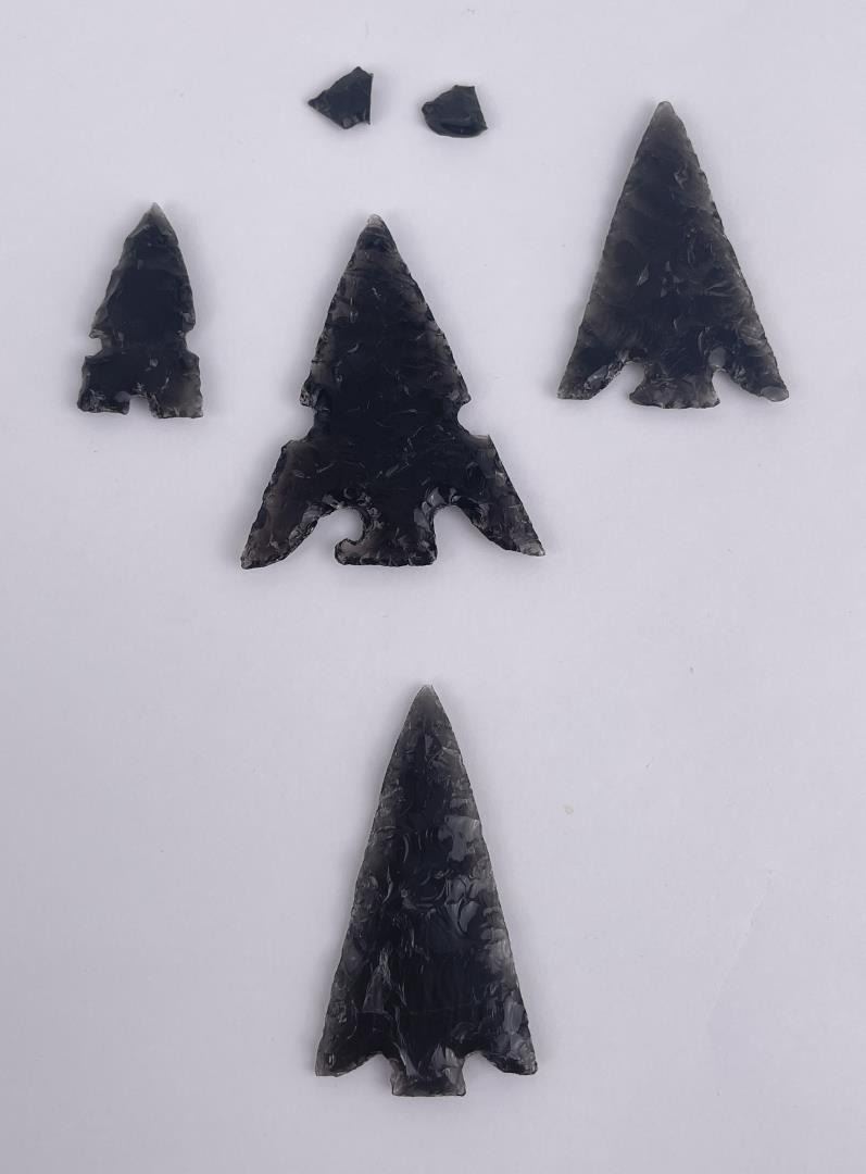 Native American Indian Obsidian Arrowheads