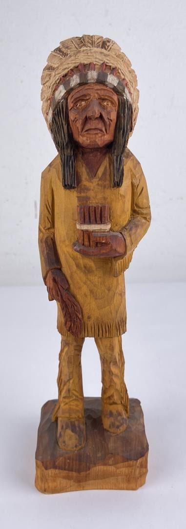 Wood Cigar Store Indian Carving