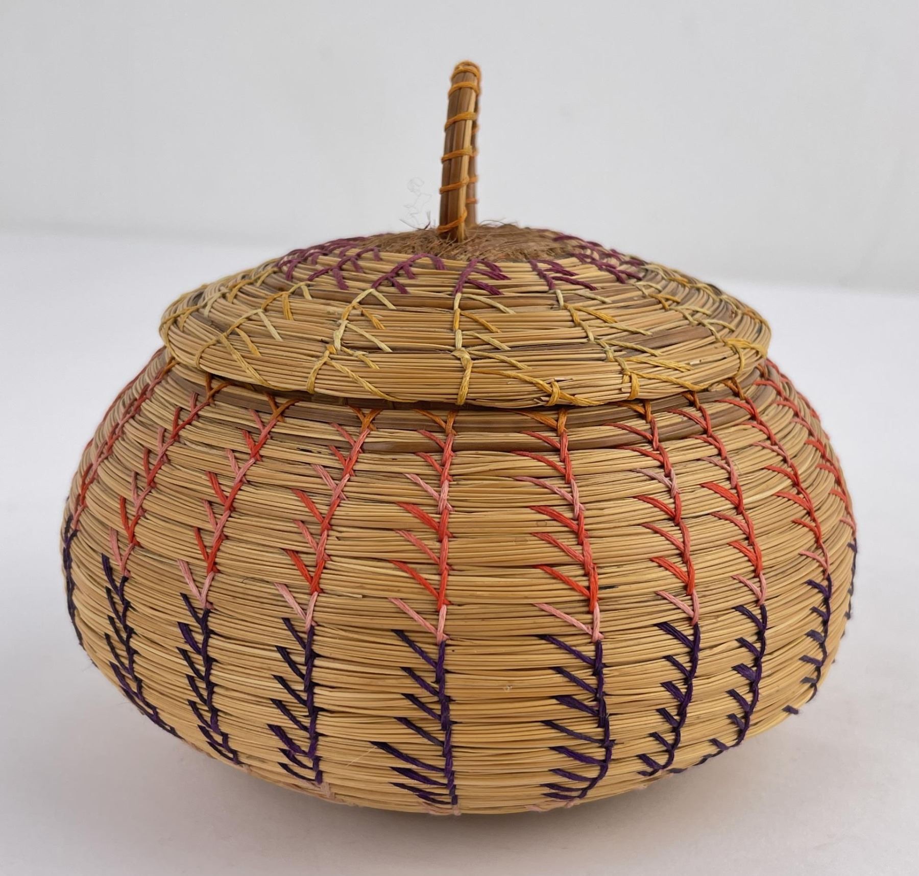 Native American Indian Pine Needle Basket