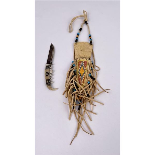 Native American Indian Jaw Bone Knife