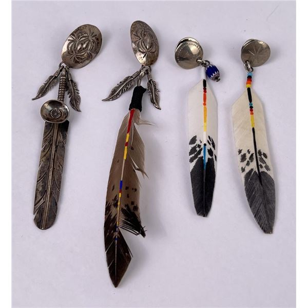 Native American Indian Feather Earrings