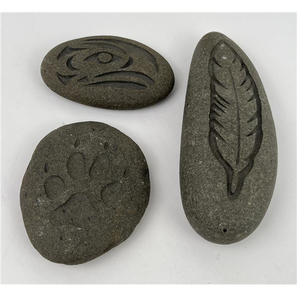 Group of Native American Carved Rocks