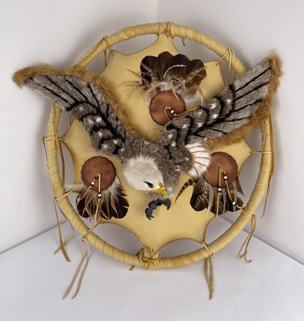 Native American Indian Leather Wall Hanging