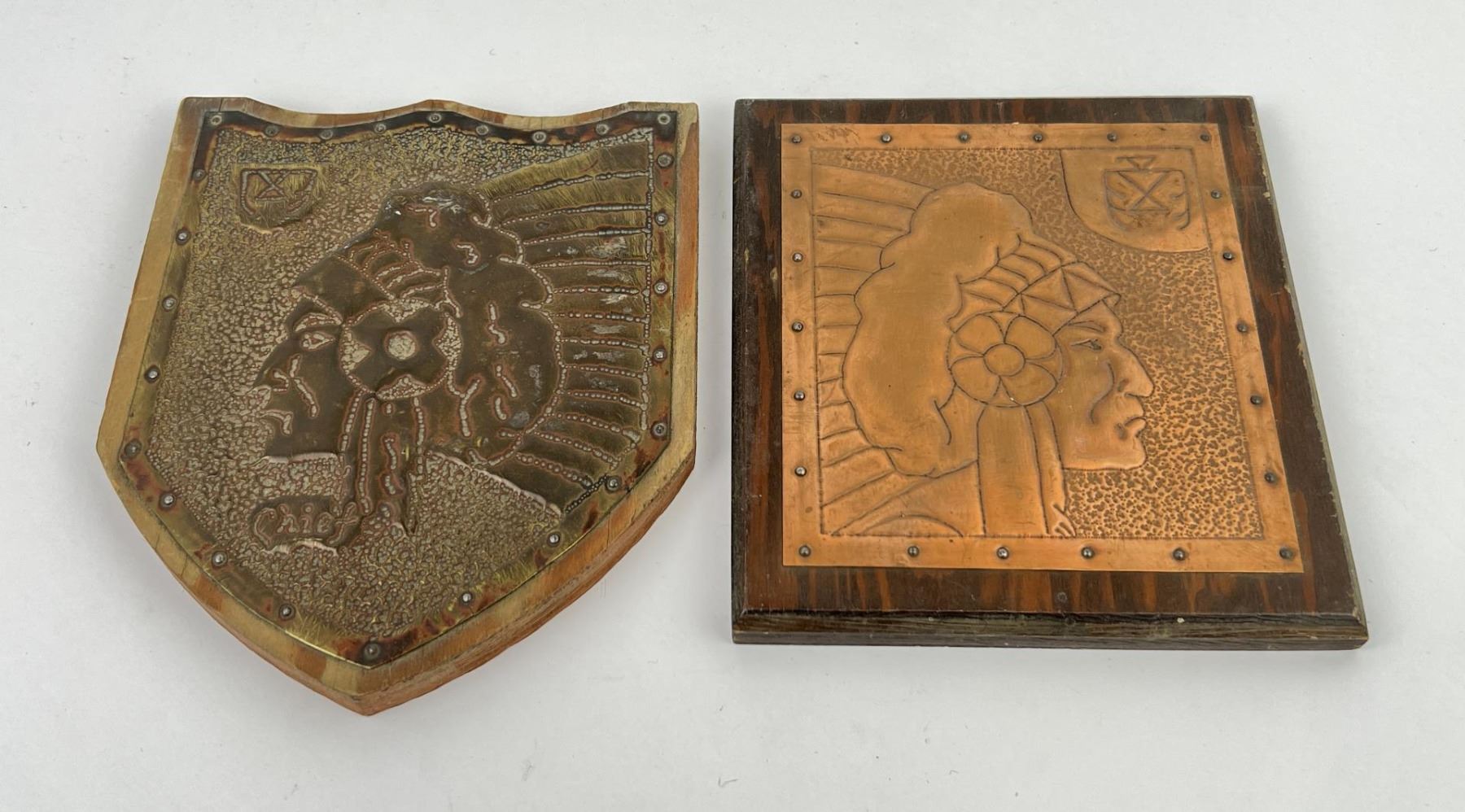 Native American Indian Copper Plaques