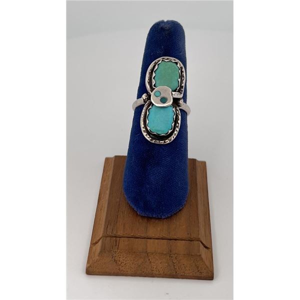 Effie Calavaza Sterling Silver Turquoise Ring