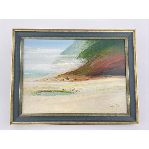 Alexander Nepote California Beach Gouache Painting