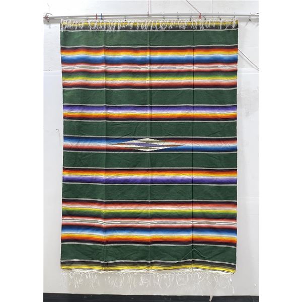 Antique Mexican Wool Serape Saltillo Blanket