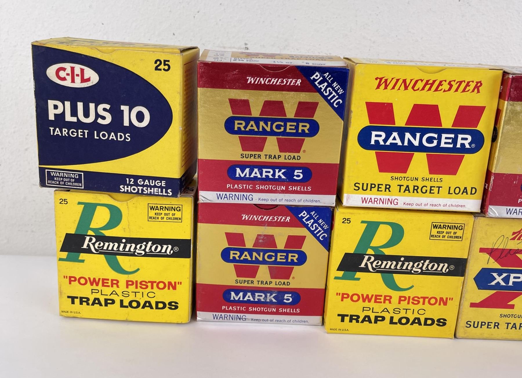 Group of Empty Shotgun Shell Boxes