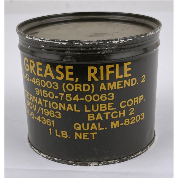 Vietnam War 1lb Can of Rifle Grease