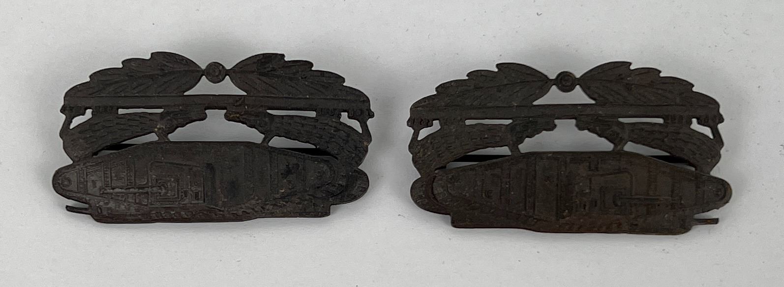 WWI US Army Tank Corps Officer Collar Insignia