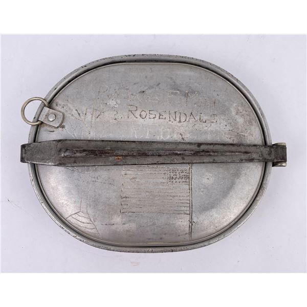 WW1 WWI 118th AEF Trench Art Mess Kit