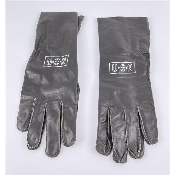 WW2 US Navy Leather Pilot's Flight Gloves