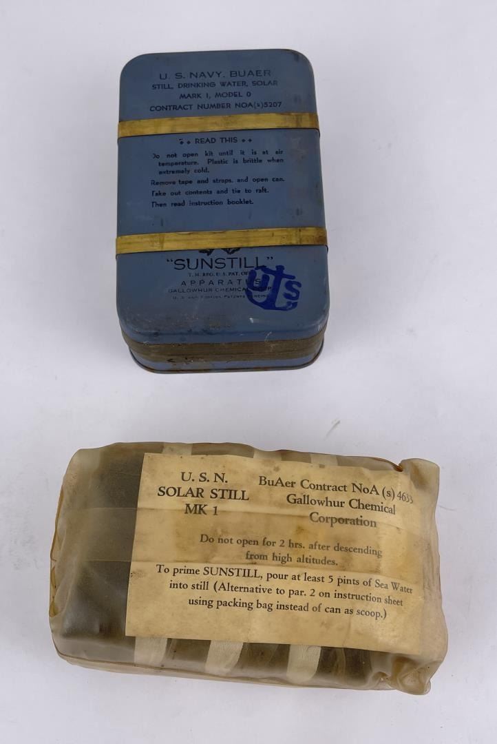 WW2 US Navy Pilot Solar Still Life Raft Kit