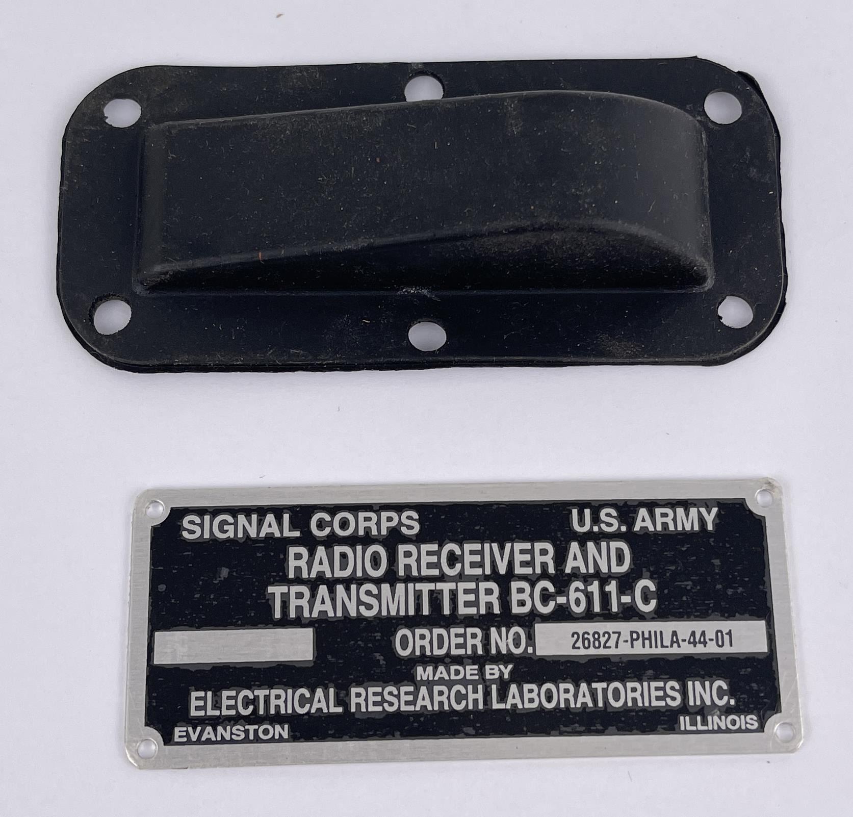 WW2 Data Plate and Push Button Cover