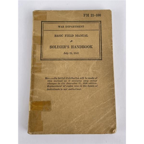 Basic Field Manual Soldiers Handbook