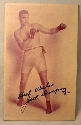 VINTAGE JACK DEMPSEY POSTCARD GREYHOUND WORLD'S FA