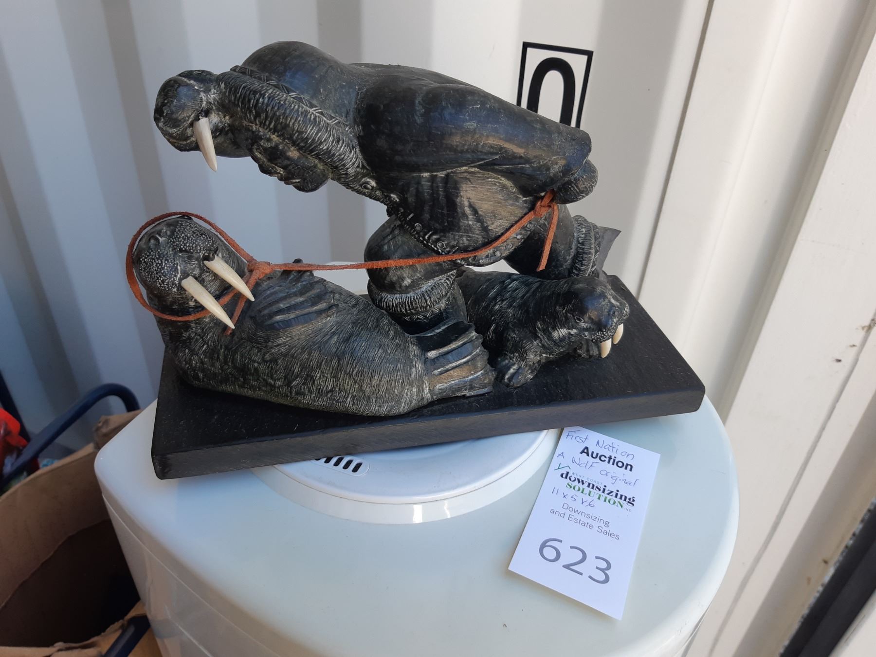 First Nations A Wolf Original Carving Cat A