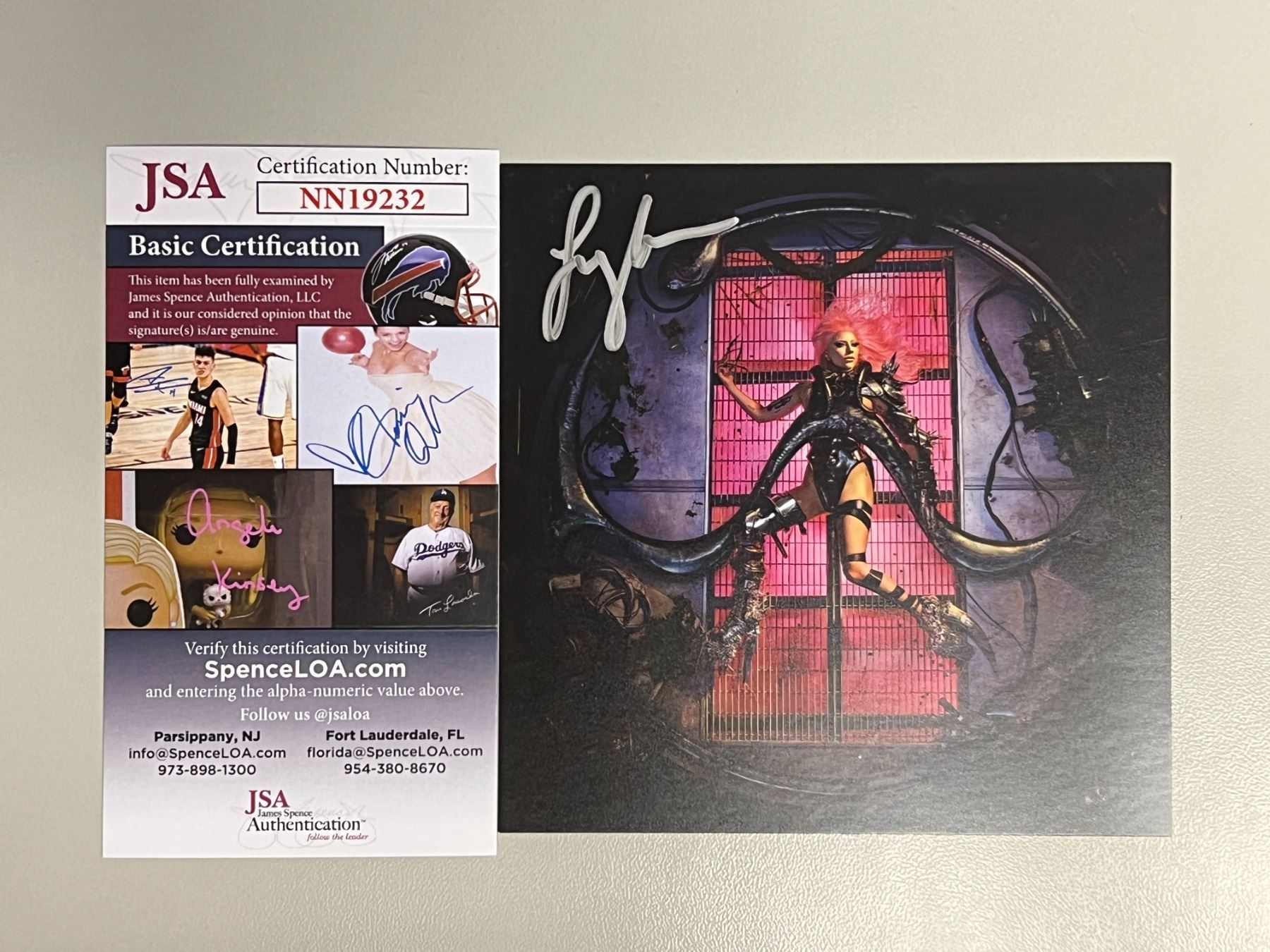 Autographed Lady Gaga JSA Card