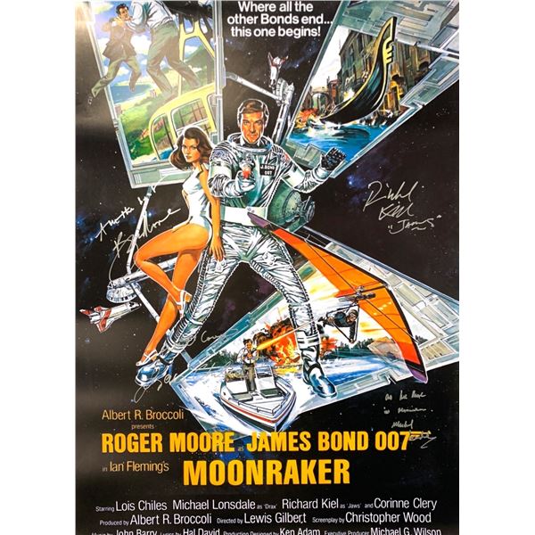 Autographed 007 Moonraker Poster