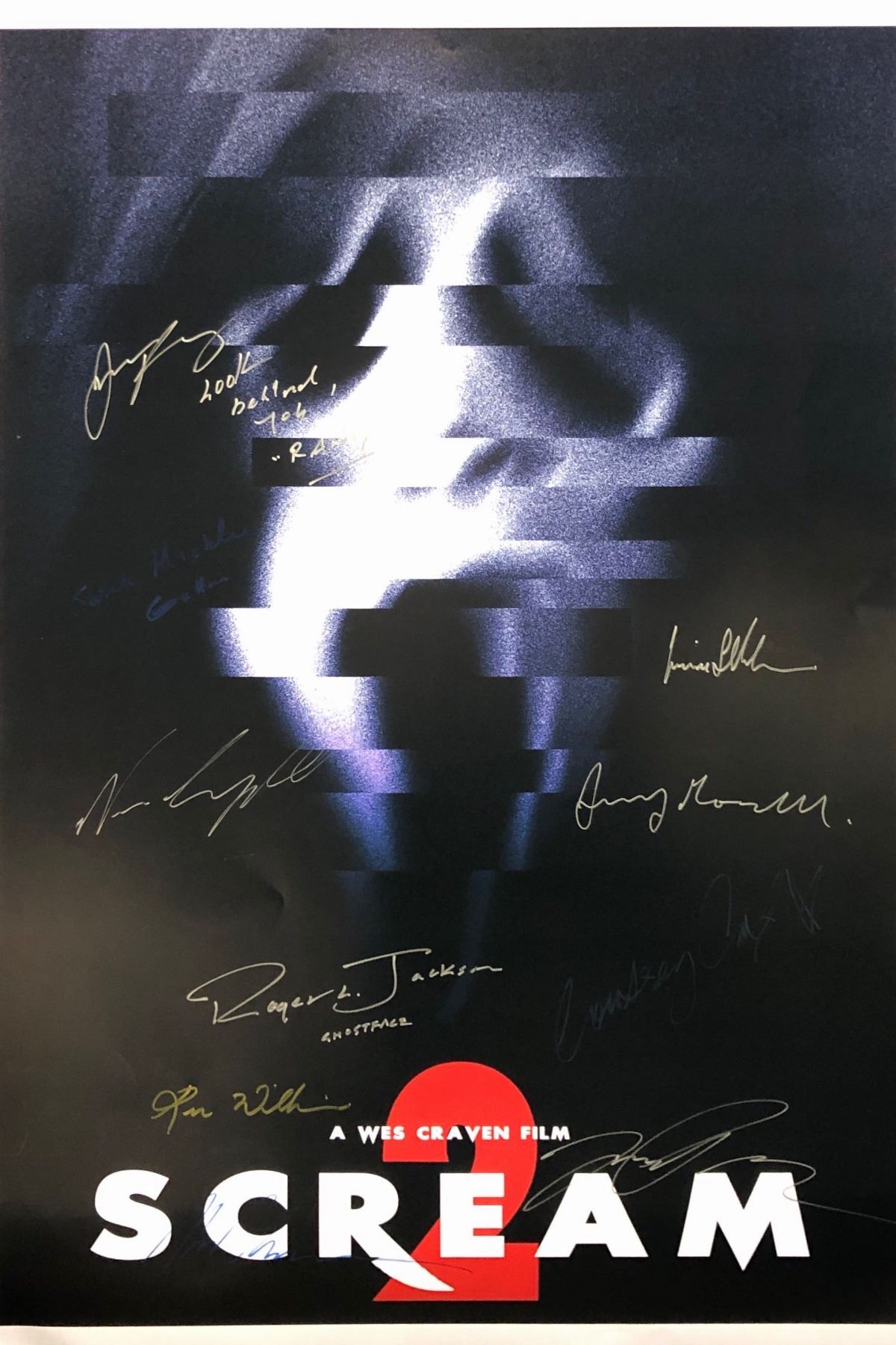 Autographed Scream 2 Poster Neve Campbell Courteney Cox