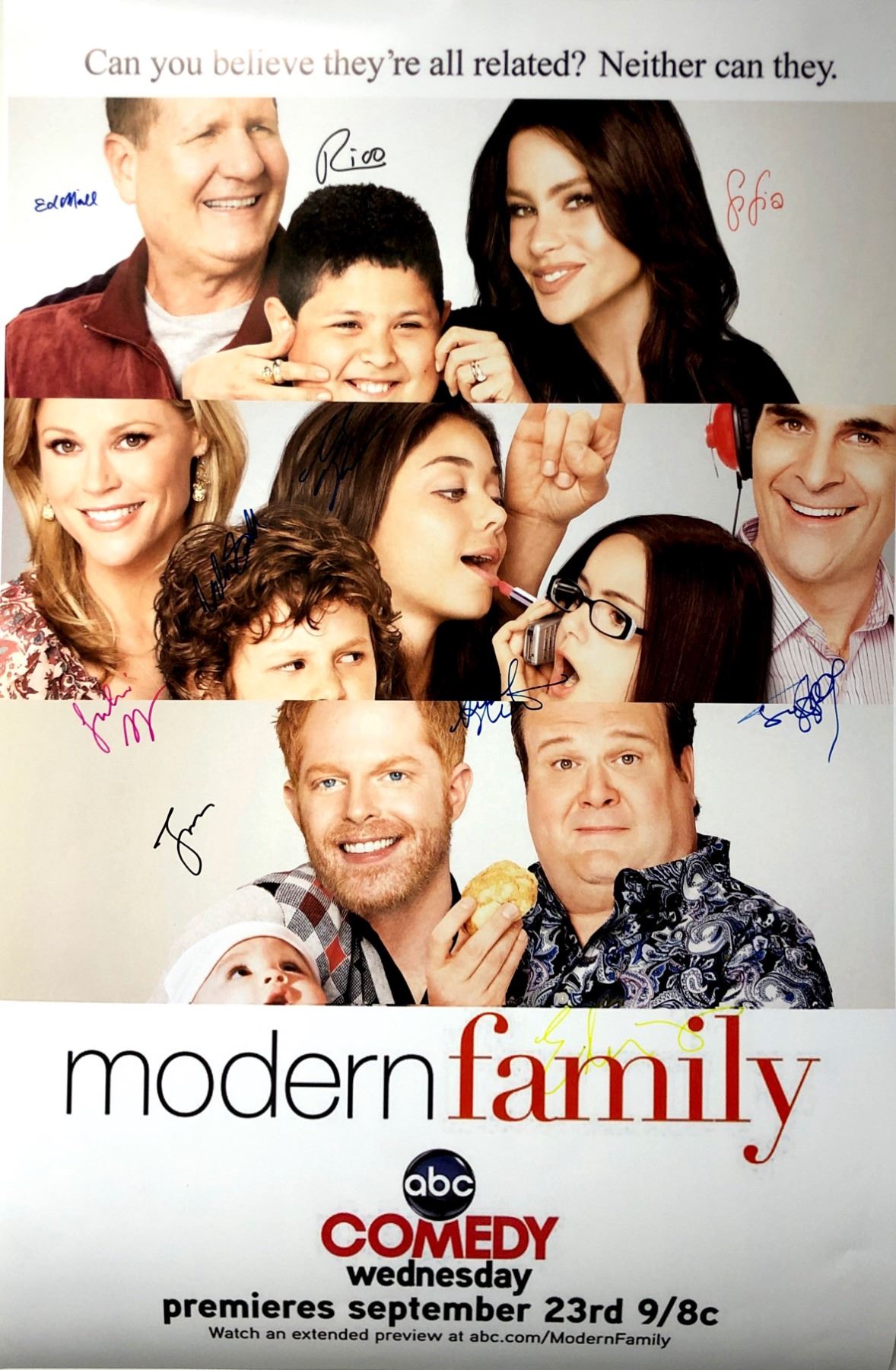 Autographed Modern Family Poster