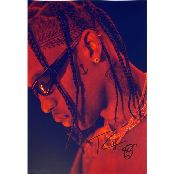 Autograph Signed Travis Scott Photo