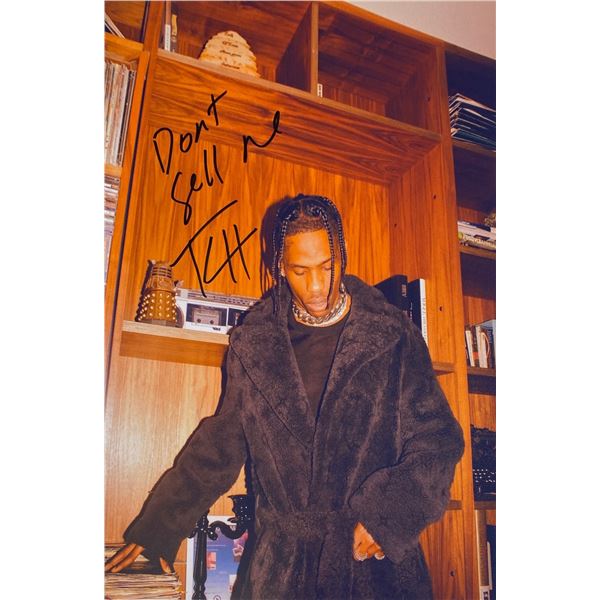 Autograph Signed Travis Scott Photo
