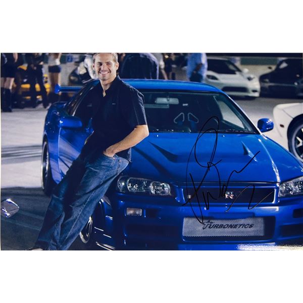 Autograph Signed Paul Walker Photo