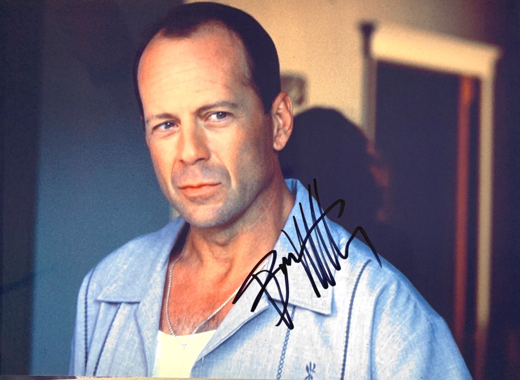 Autograph Signed Bruce Willis Photo