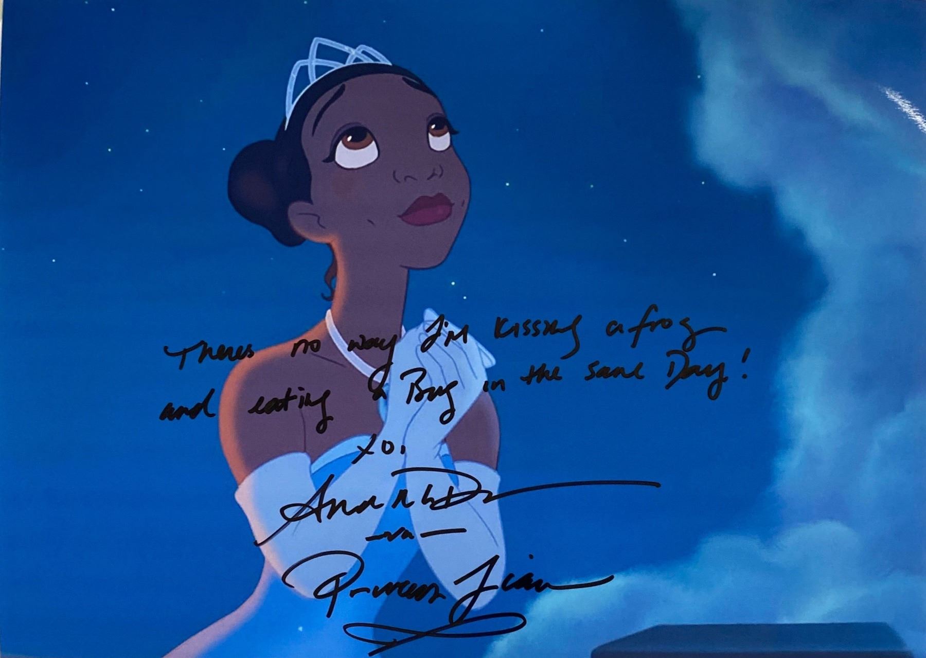 Autograph Signed Princess and the Frog Photo