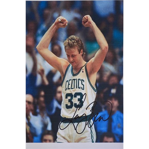 Autograph Signed Larry Bird Photo