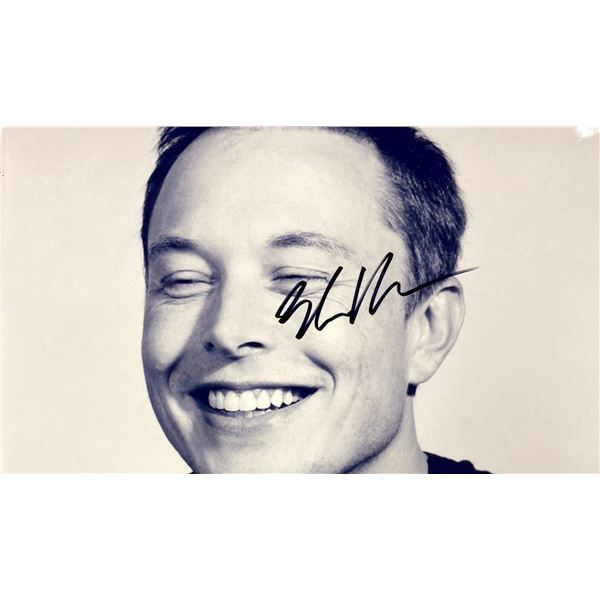 Autograph Signed Elon Musk Photo