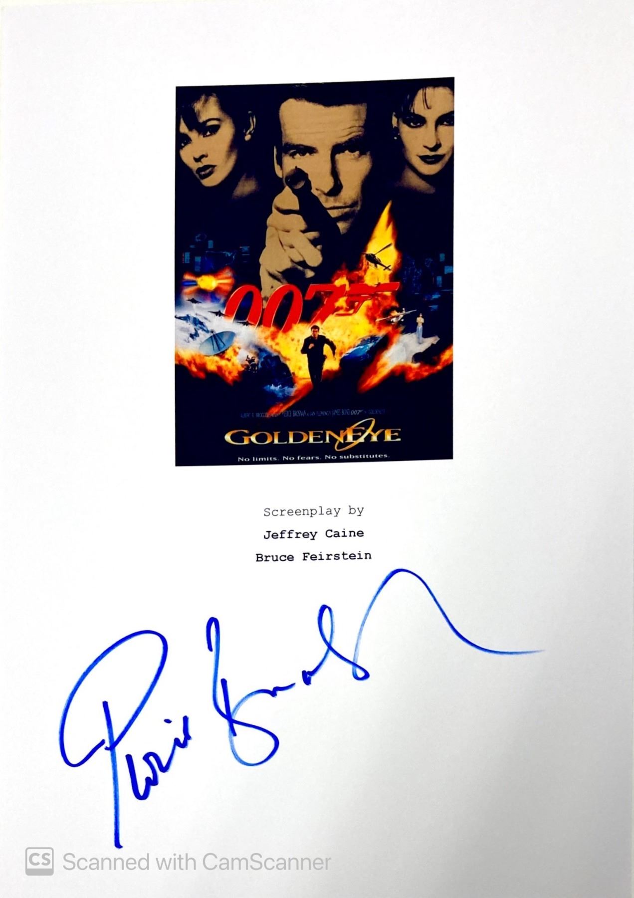 Autograph Signed Script Cover James Bond Goldeneye