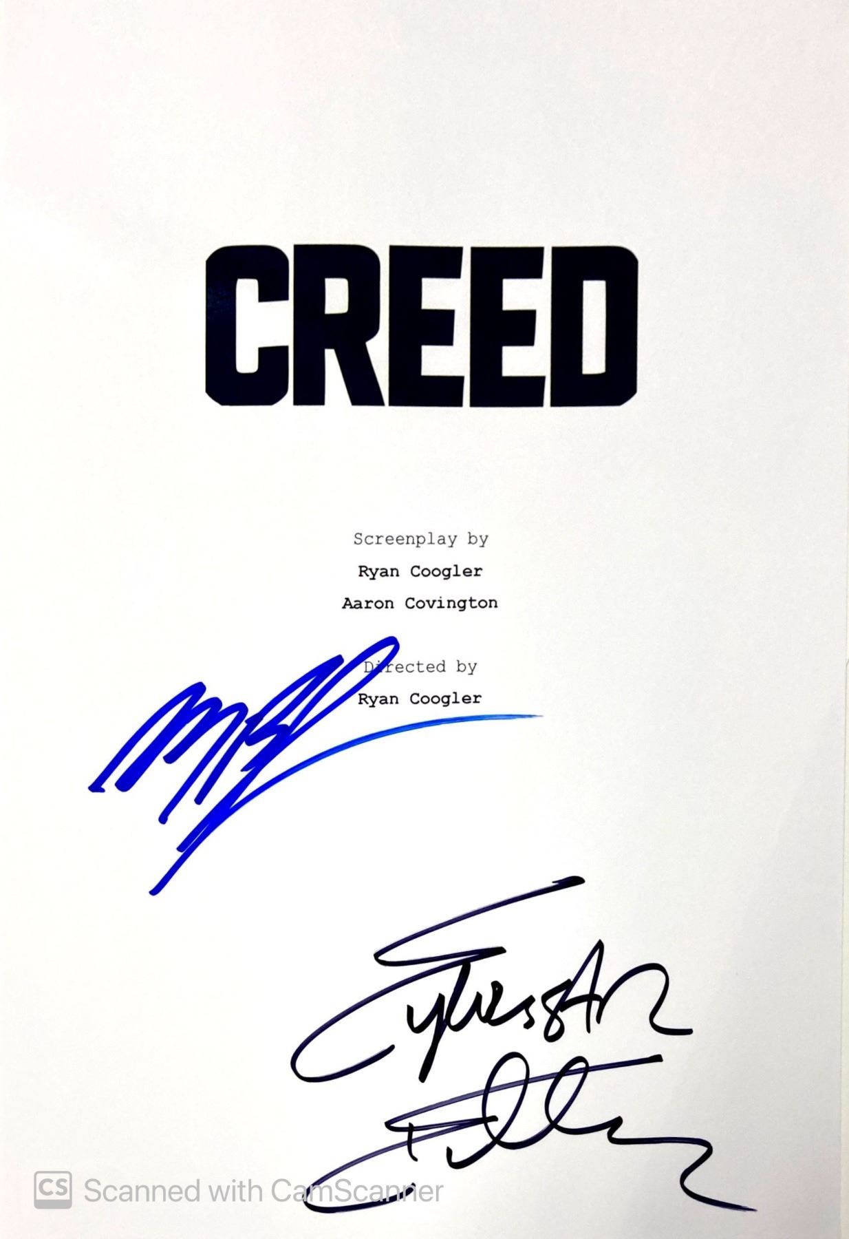 Autograph Signed Script Cover Creed
