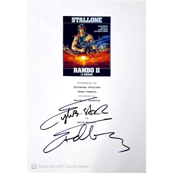 Autograph Signed Script Cover Rambo II
