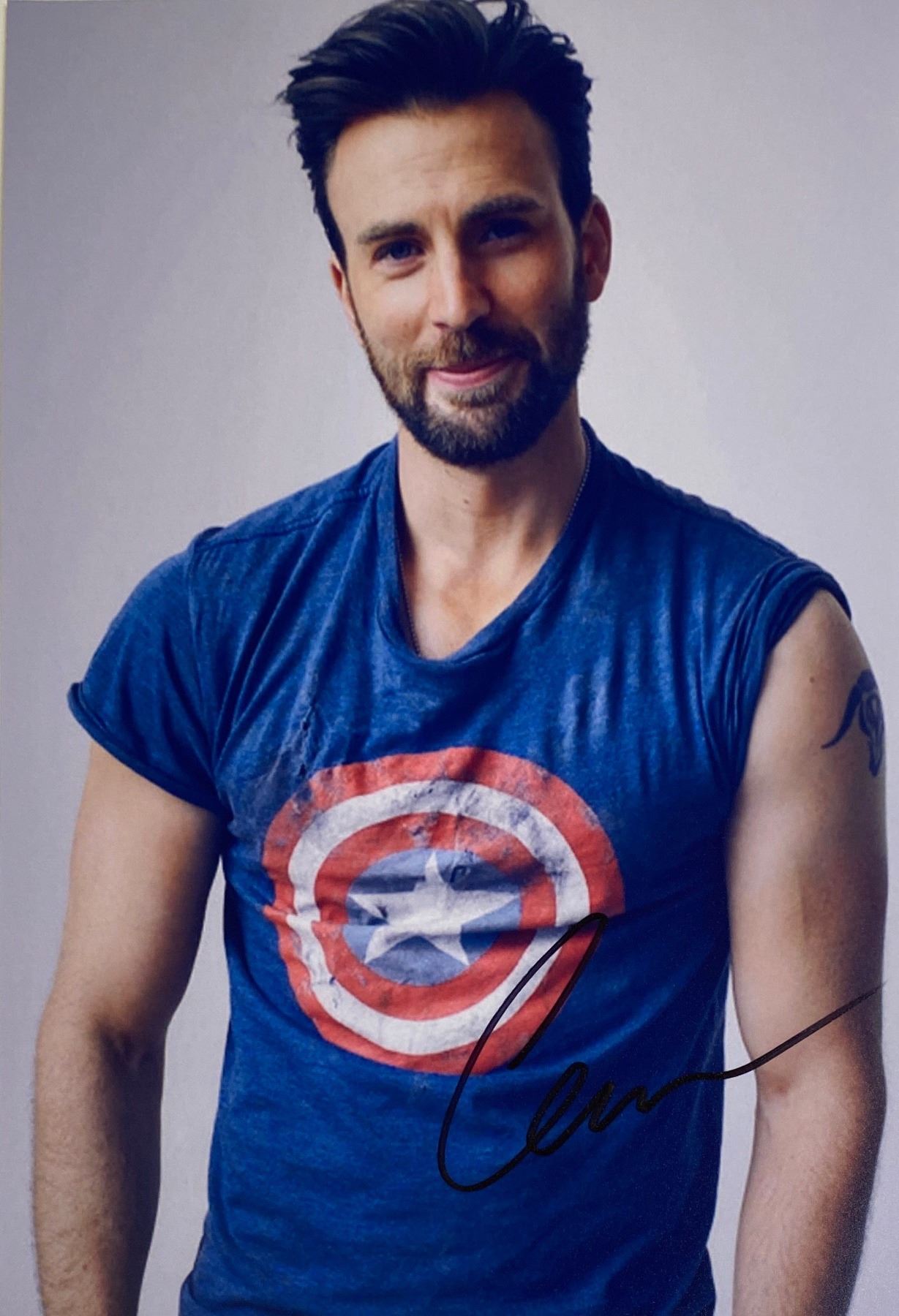 Autograph Signed Chris Evans Photo