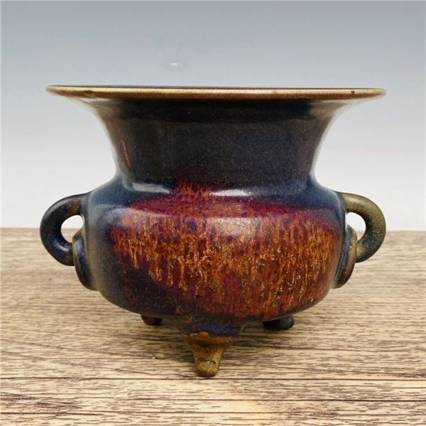 Chinese jun kiln porcelain incense burner