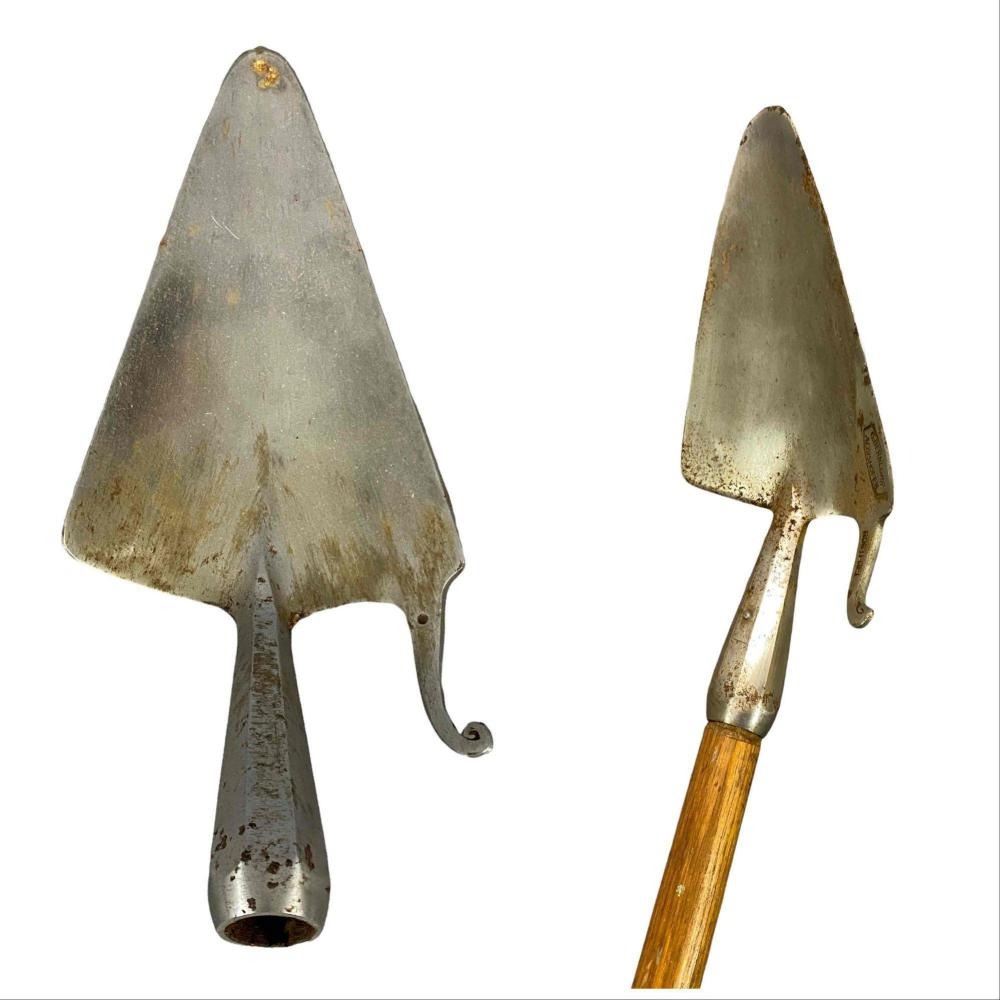 Antique Long-Handled German Houlette or shovel stick for sheep