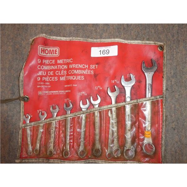 9pc metric combination wrench set