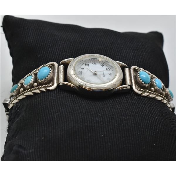 Native American Navajo Sterling Watch Band