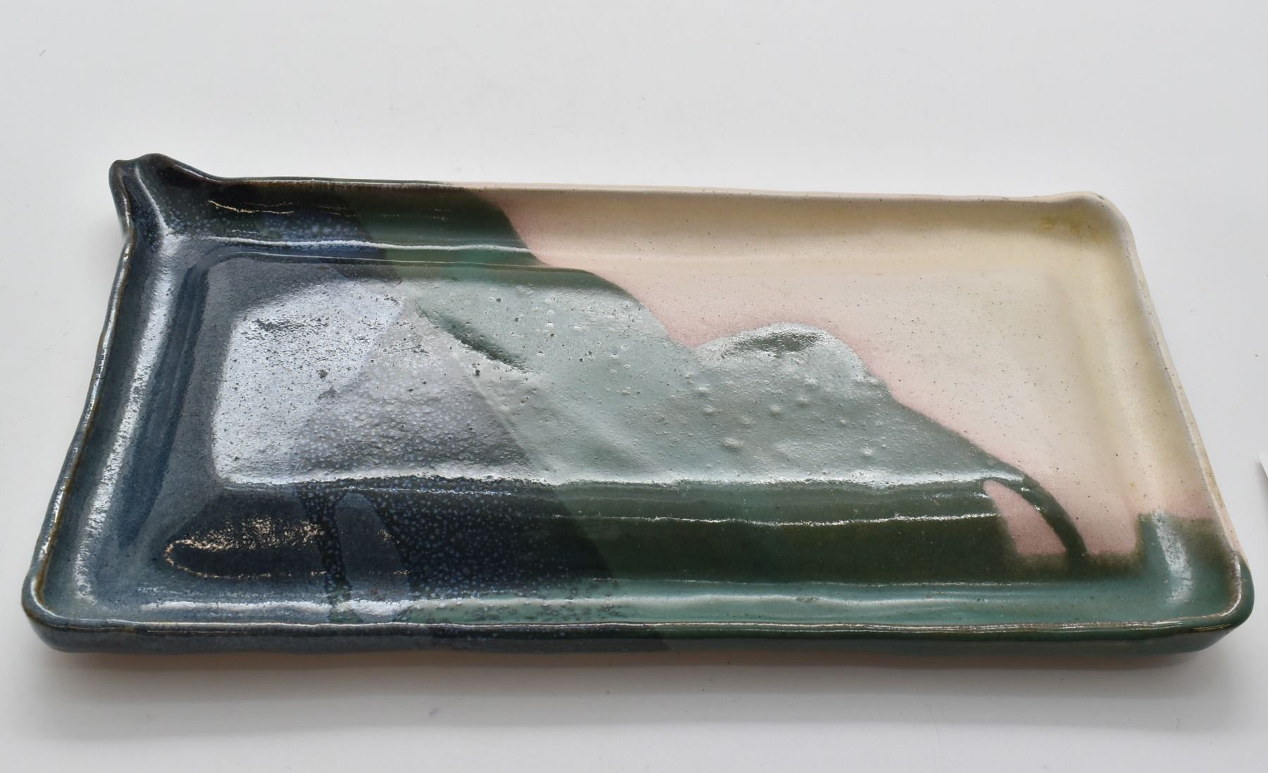 Raku Pottery Serving Plate