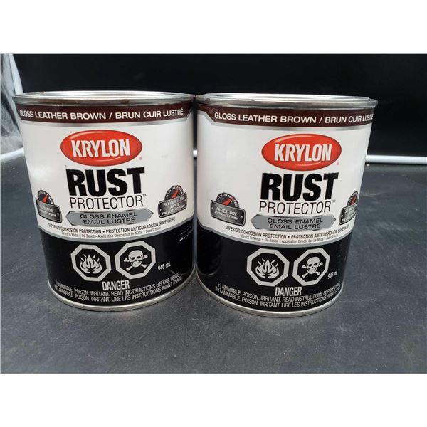 Krylon Rust Protector Gloss Leather Brown 2 X 946ml