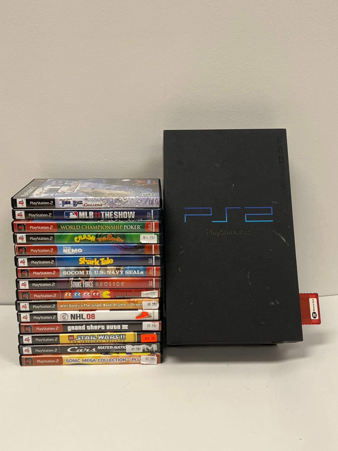 Sony Playstation 2 PS2 Video Game Console 15 Games & memory card