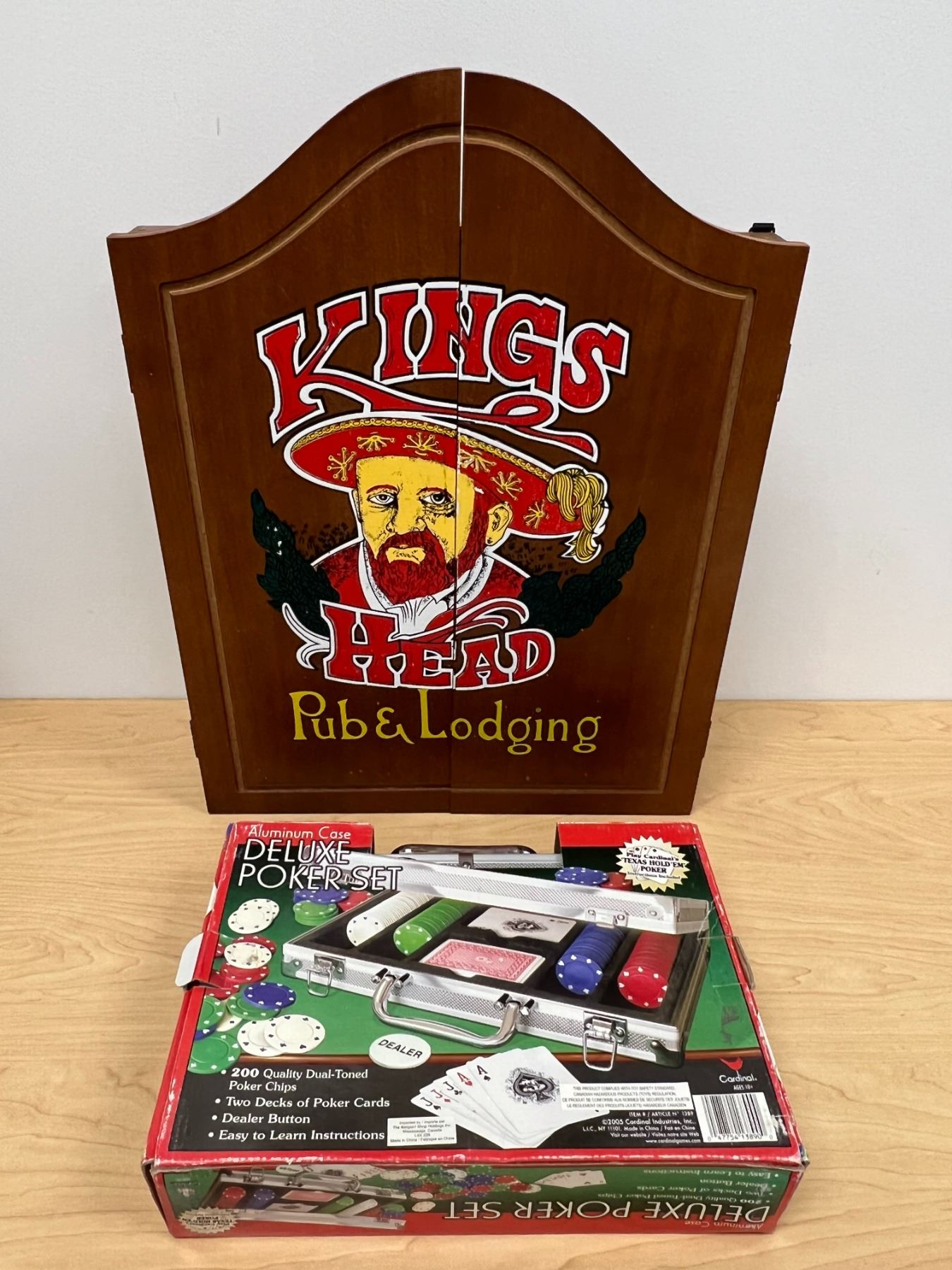 Dart Board & Deluxe Poker Set