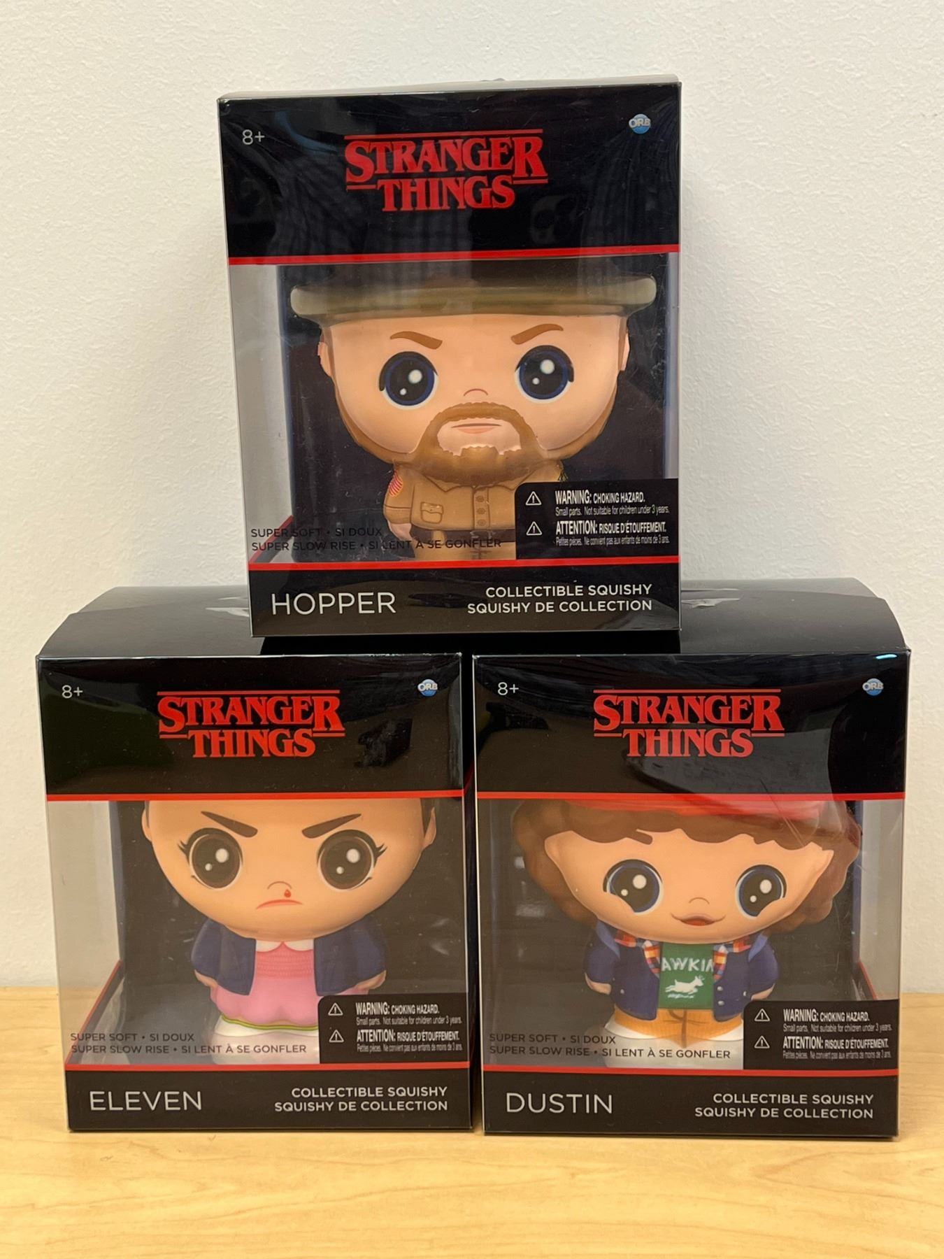 3 Stranger Things Hopper/Dustin/Eleven Netflix Orb Toys Collectible ...